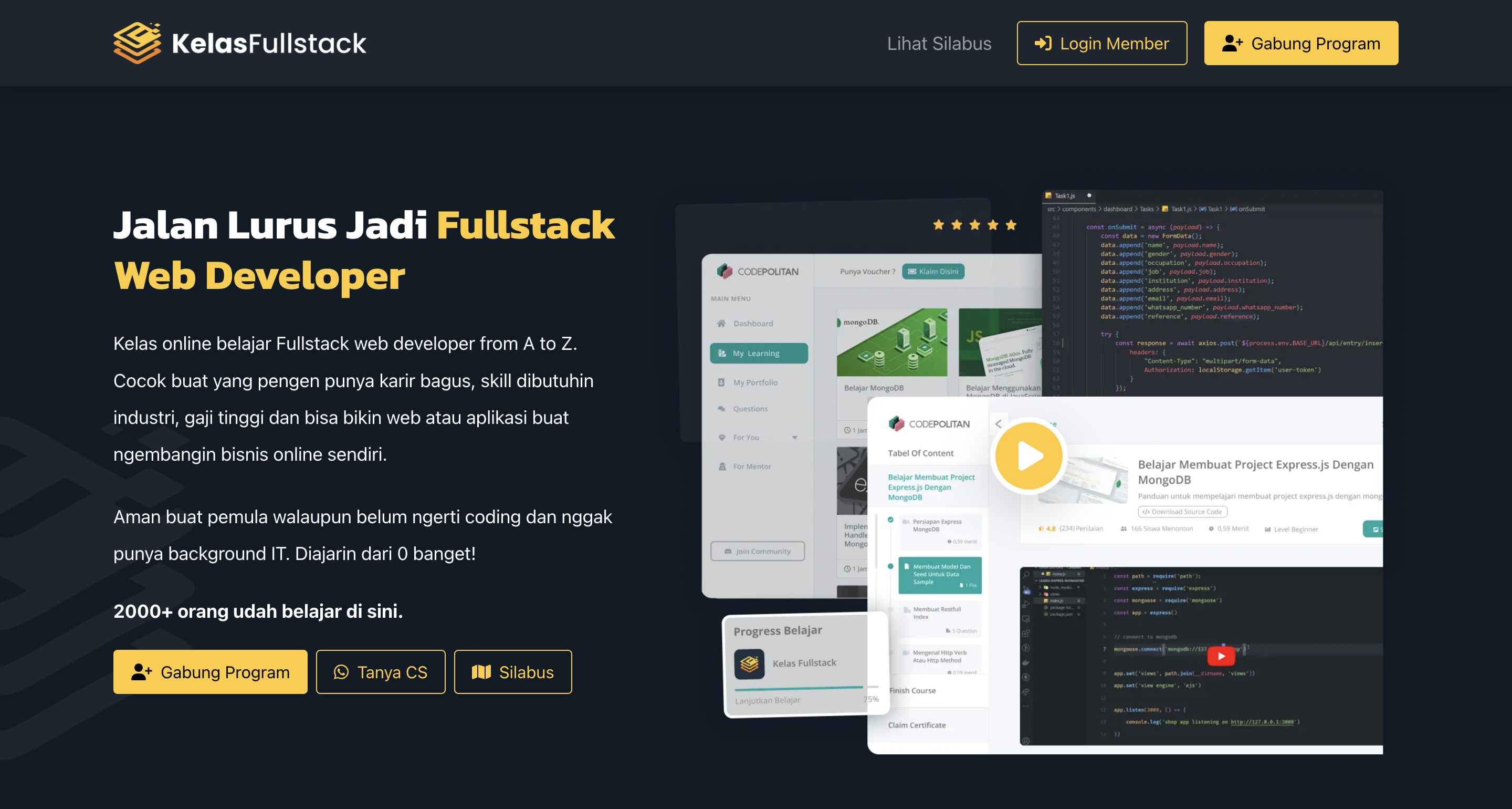 Masih Bingung Belajar Ngoding? Yuk Gabung dengan 2000 Lebih Member di Kelasfullstack.id ...