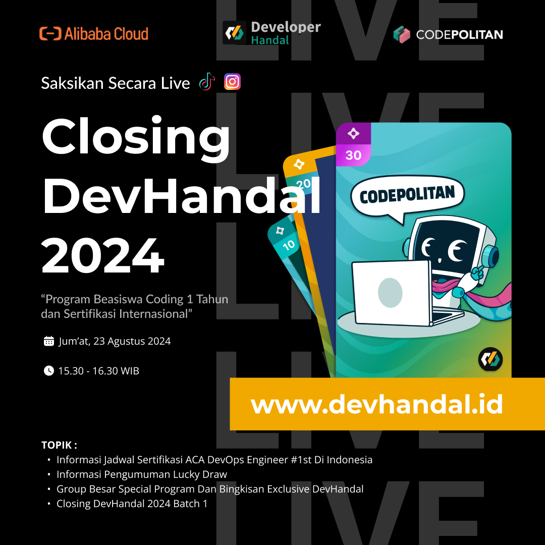 Peresmian Closing DevHandal 2024 Batch #1 - CODEPOLITAN
